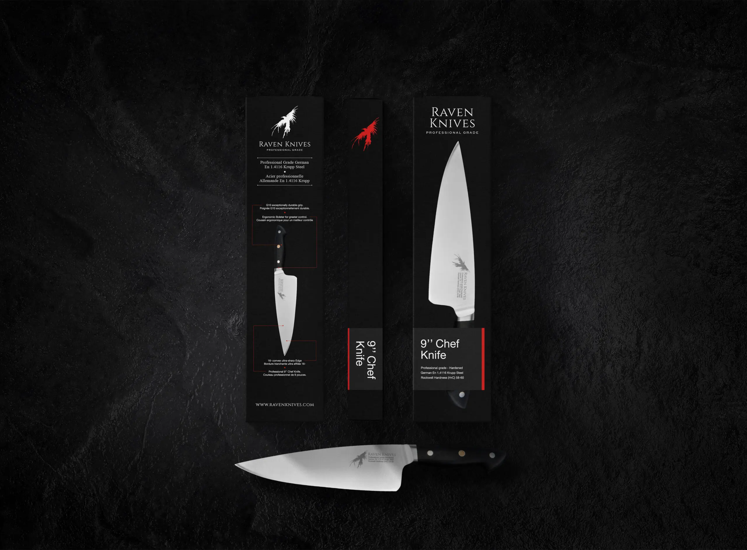 The Raven Japanese Inspired Chef Knife (#101) - Darksword Armory