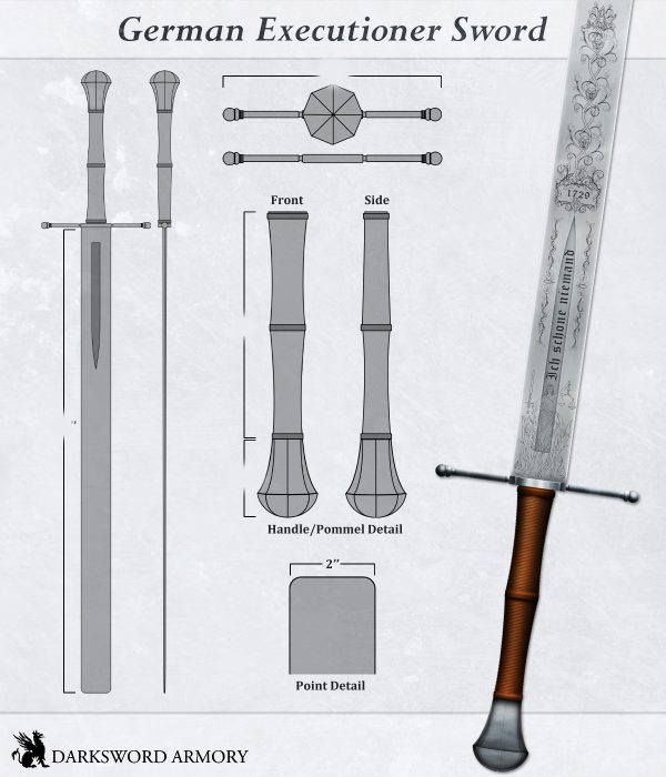 German Executioner Sword 1349 Darksword Armory