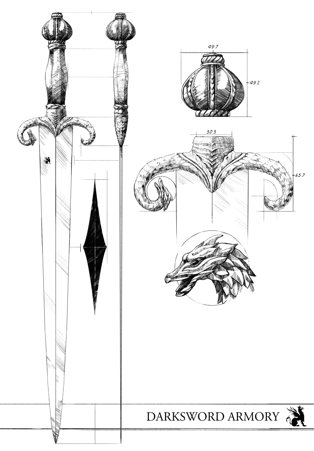 Mother of Dragons Sword (#1549) - Darksword Armory