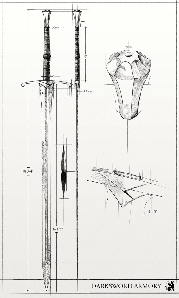 Fëanor’s Two Handed Sword (#1351) - Darksword Armory