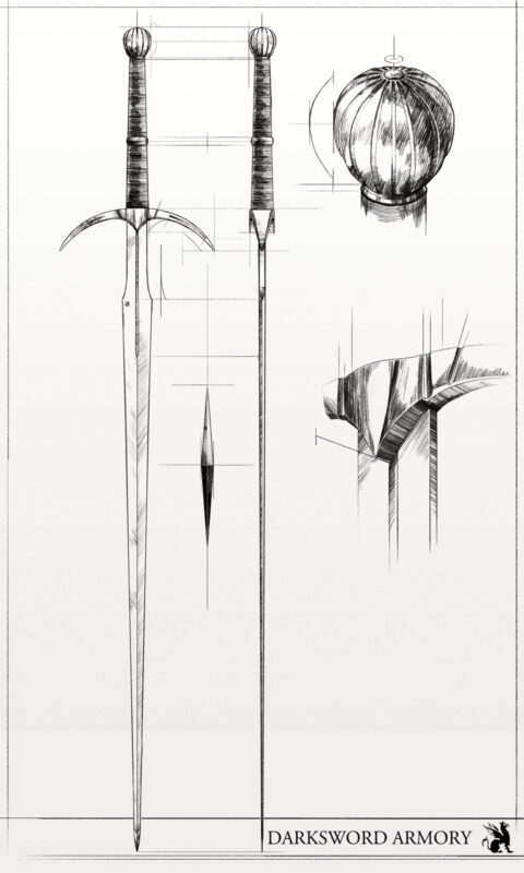 Two handed Danish Sword (#1352) - Darksword Armory