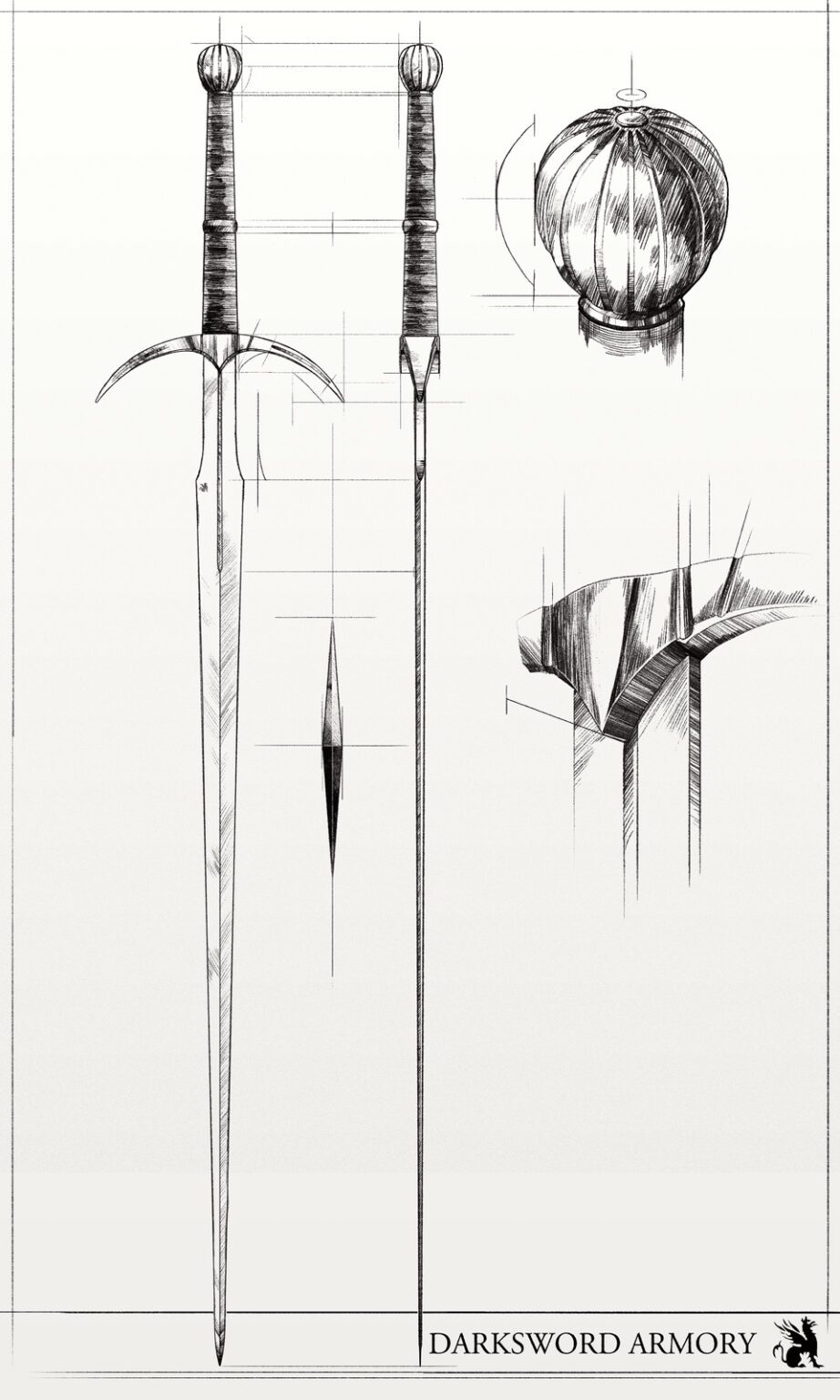 Two handed Danish Sword (#1352) - Darksword Armory