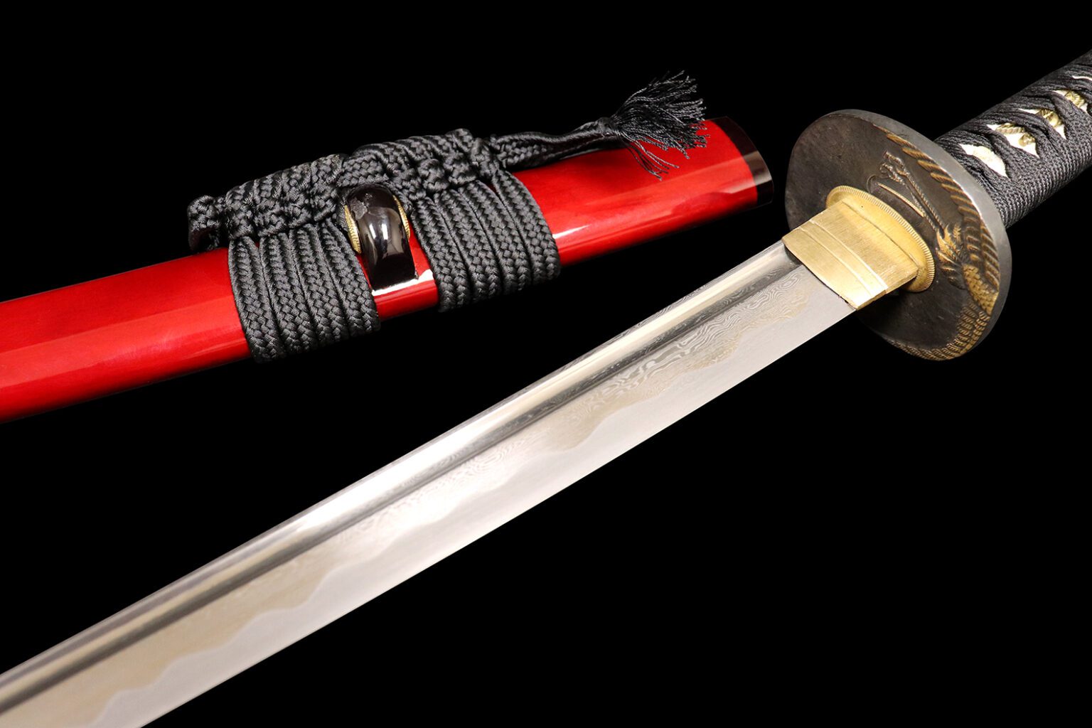 Folded Steel Samurai Sword (206341) - Darksword Armory