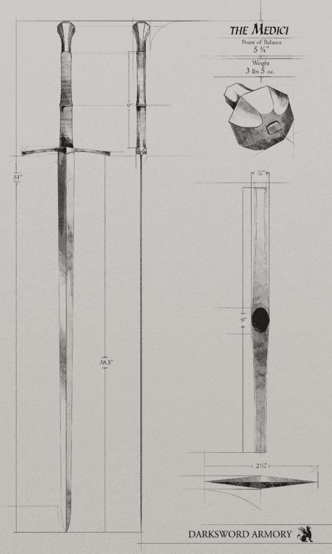 Italian Longsword - Medieval Sword | darksword-armory.com