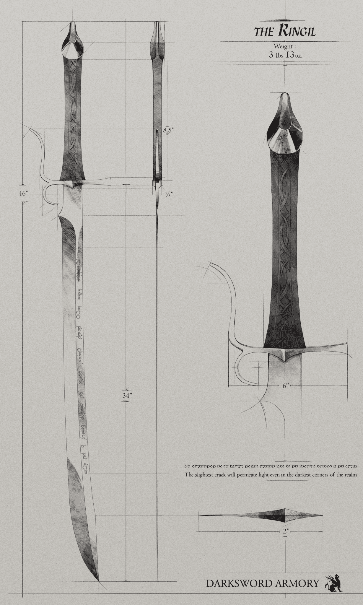 High King Elf Fantasy Sword | Battle Ready Medieval Sword