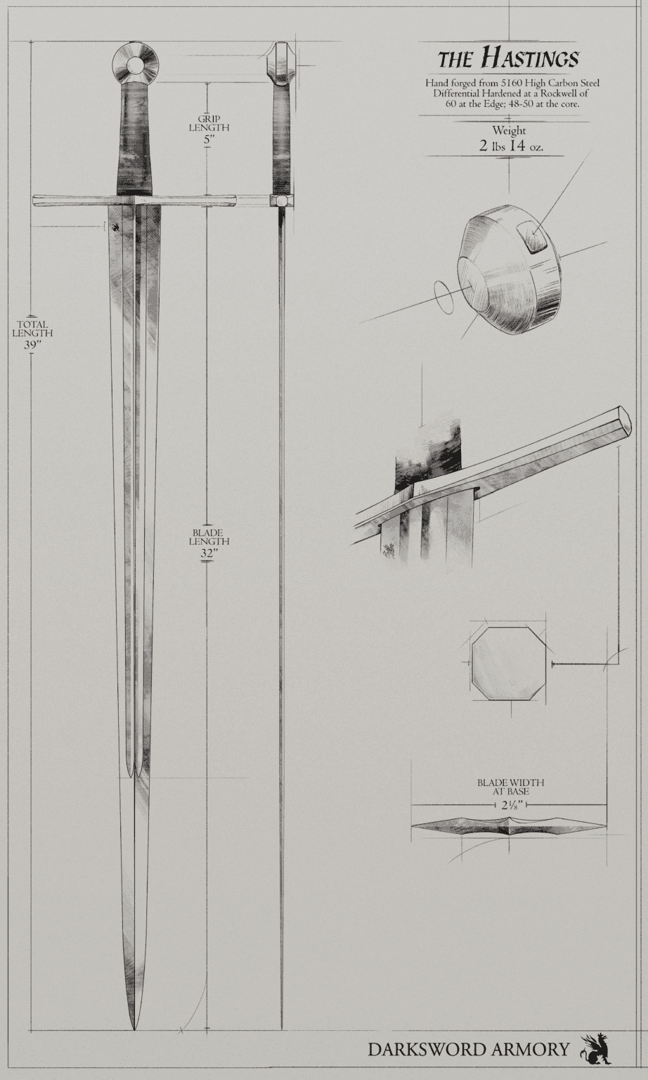 The Hastings (#1311) - Darksword Armory